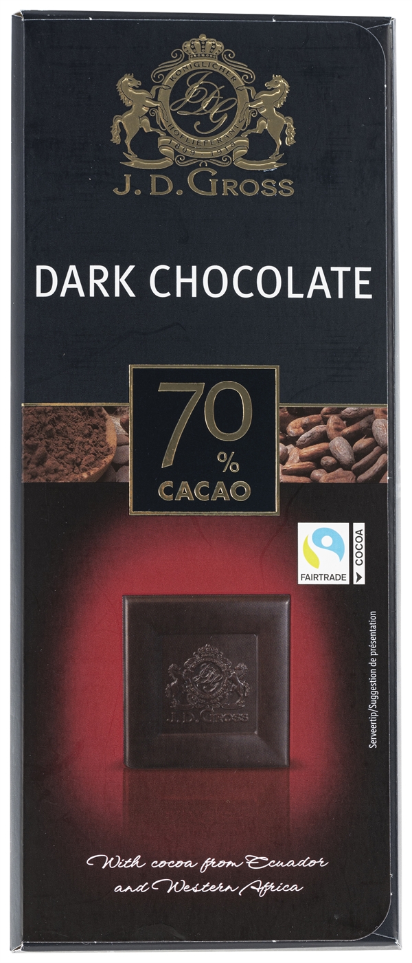 JD GROSS (LIDL) DARK CHOCOLATE - 70 % CACAO test en review ...