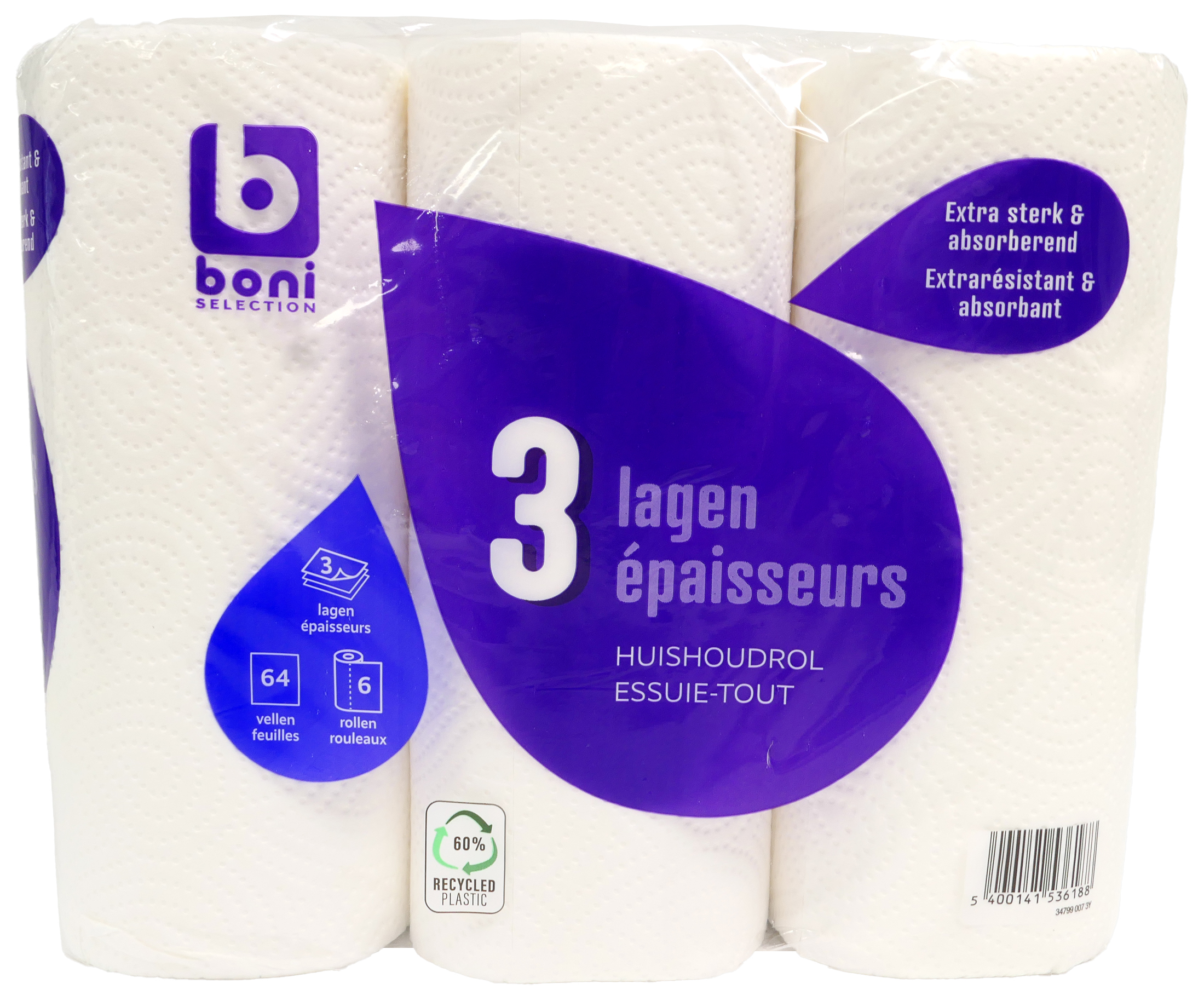 BONI SELECTION (COLRUYT) HUISHOUDROL CLASSIC 3 LAGEN: test, prijzen en ...