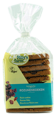 BILLY'S FARM Bio Rozijnenkoeken gezondheidsscore - Testaankoop gezond