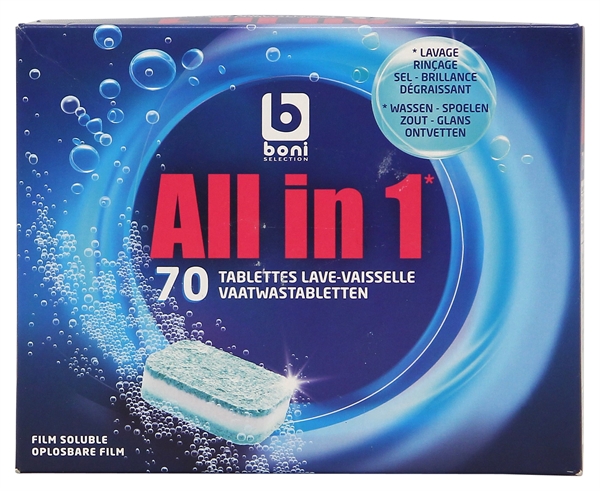 BONI SELECTION (COLRUYT) All in 1 Vaatwastabletten test en review ...