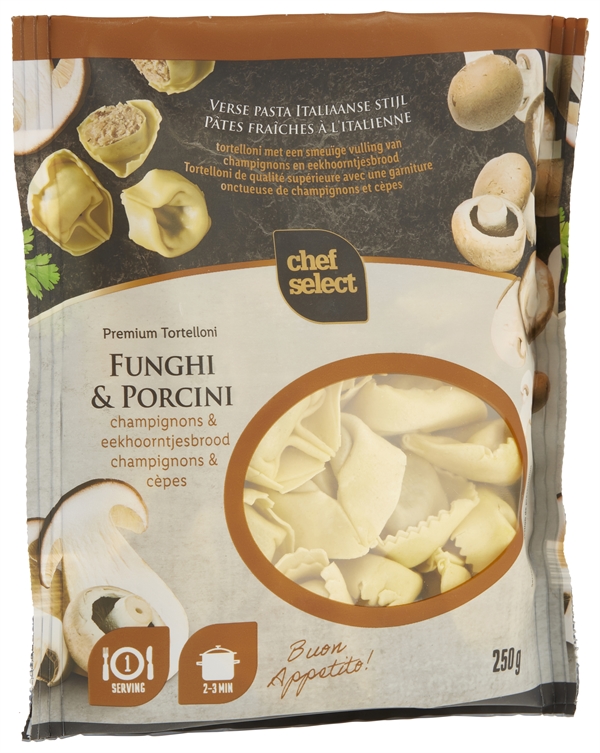 CHEF SELECT (LIDL) TORTELLONI FUNGHI & PORCINI gezondheidsscore ...