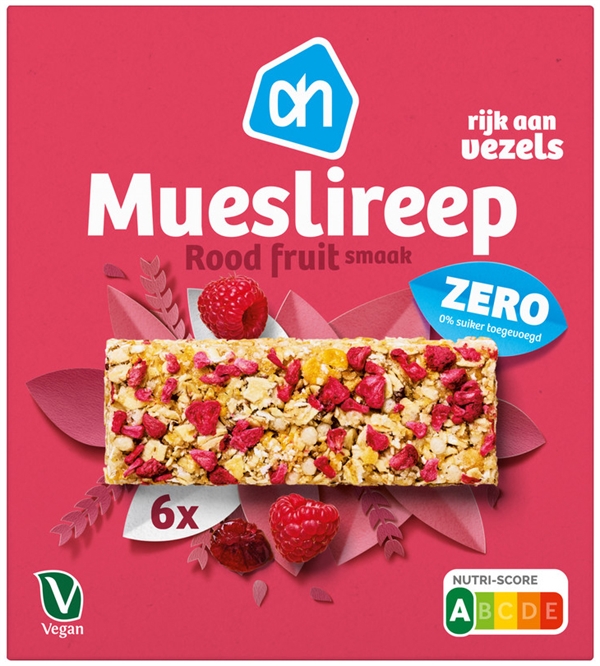 ALBERT HEIJN MUESLIREEP ROOD FRUIT SMAAK gezondheidsscore - Testaankoop ...