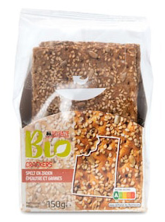 DELHAIZE Bio Crackers spelt en zaden gezondheidsscore - Testaankoop gezond